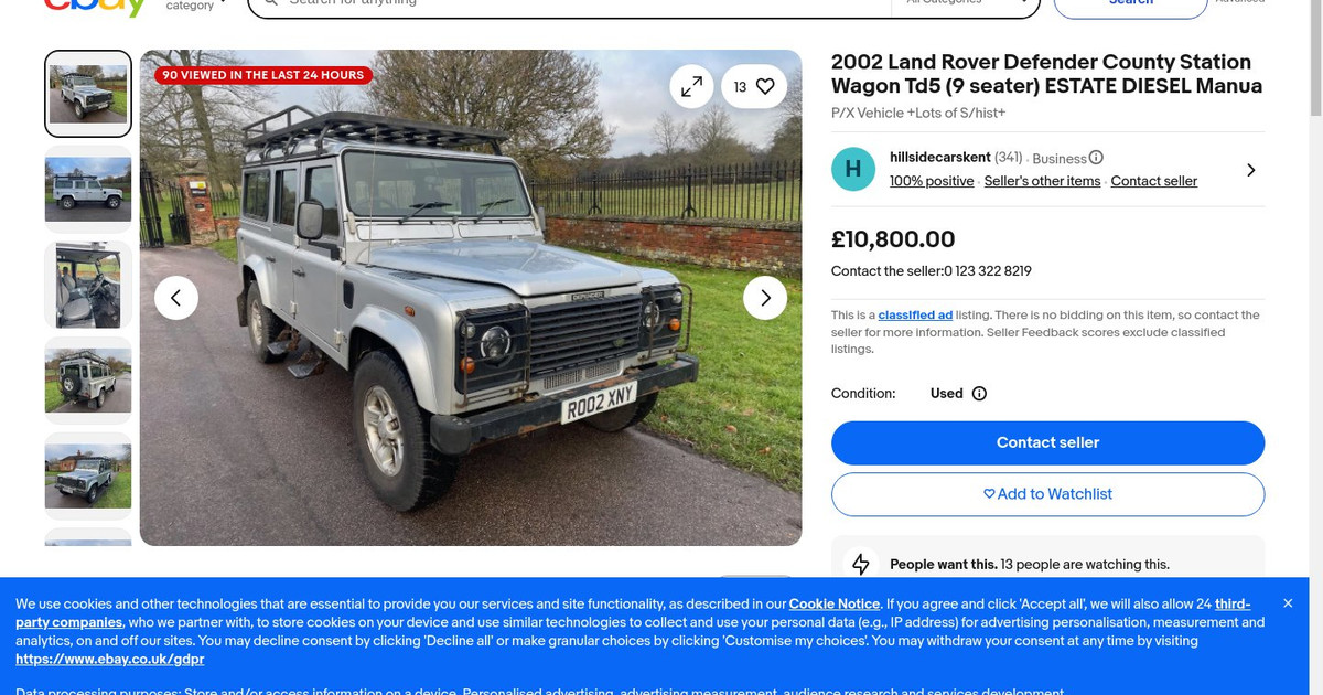RO02 XNY | 2002 Land Rover Defender - Free History Check | UKCarData.co.uk