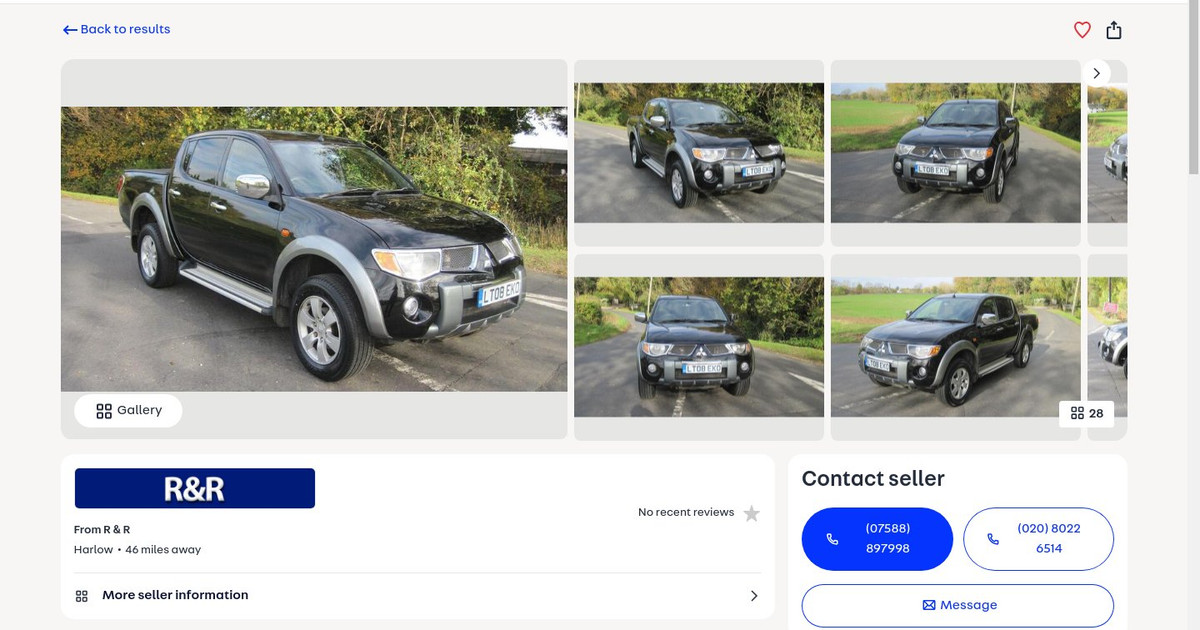 LT08 EKO | 2008 Mitsubishi L200 - Free History Check | UKCarData.co.uk