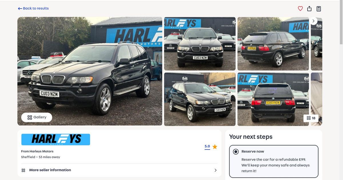 CU03 NZM | 2003 BMW X5 - Free History Check | UKCarData.co.uk