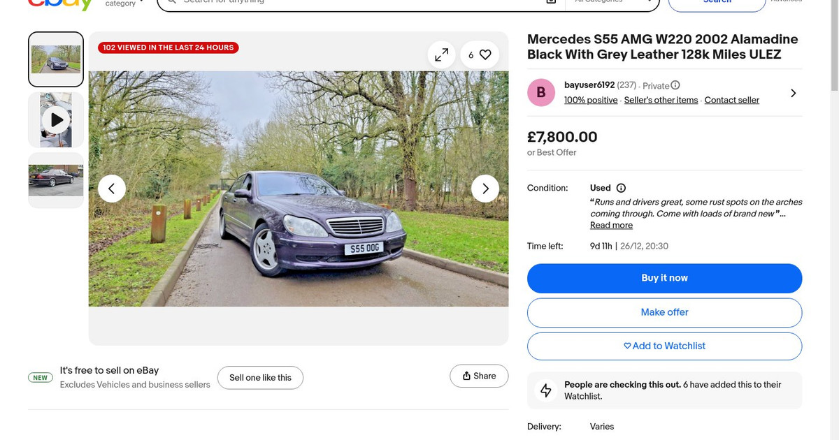 S55 OOG | 2002 Mercedes-Benz S-class - Free History Check | UKCarData.co.uk