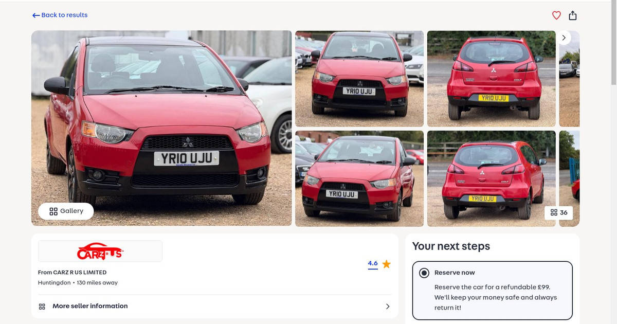 YR10 UJU | 2010 Mitsubishi Colt - Free History Check | UKCarData.co.uk