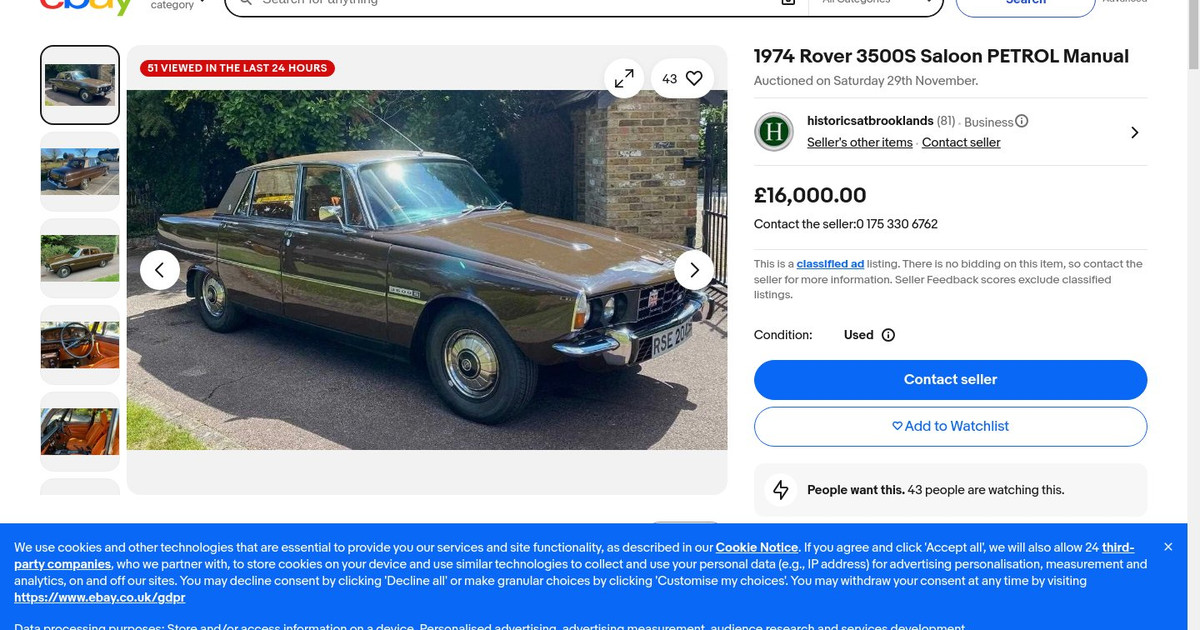 RSE 204M | 1974 Rover 3500S - Free History Check | UKCarData.co.uk