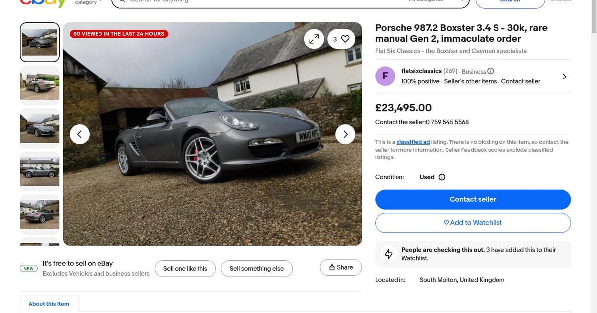 MW10 NPG | 2010 Porsche Boxster - Free History Check | UKCarData.co.uk