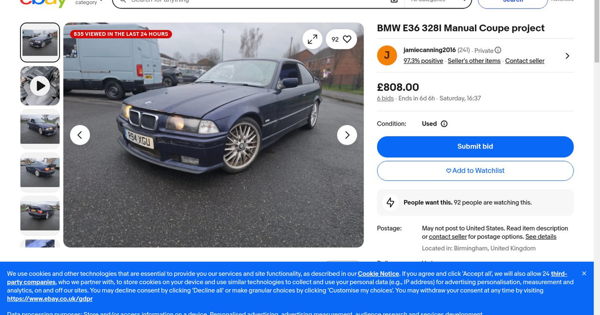 R94 XGU | 1998 BMW 3 Series - Free History Check | UKCarData.co.uk