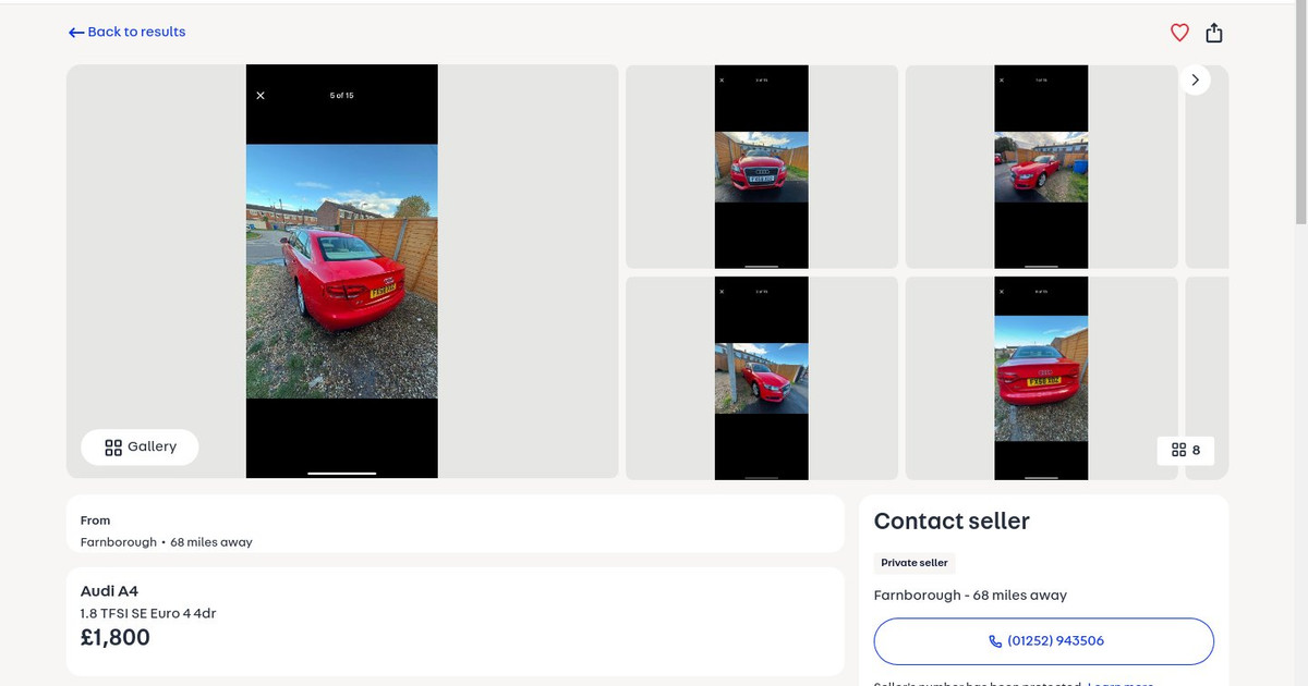 FX58 XOZ | 2008 Audi A4 - Free History Check | UKCarData.co.uk