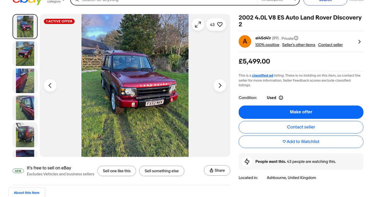 FX52 MKN | 2002 Land Rover Discovery - Free History Check | UKCarData.co.uk