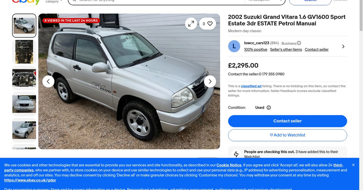 VX02 XBZ | 2002 Suzuki Grand - Free History Check | UKCarData.co.uk