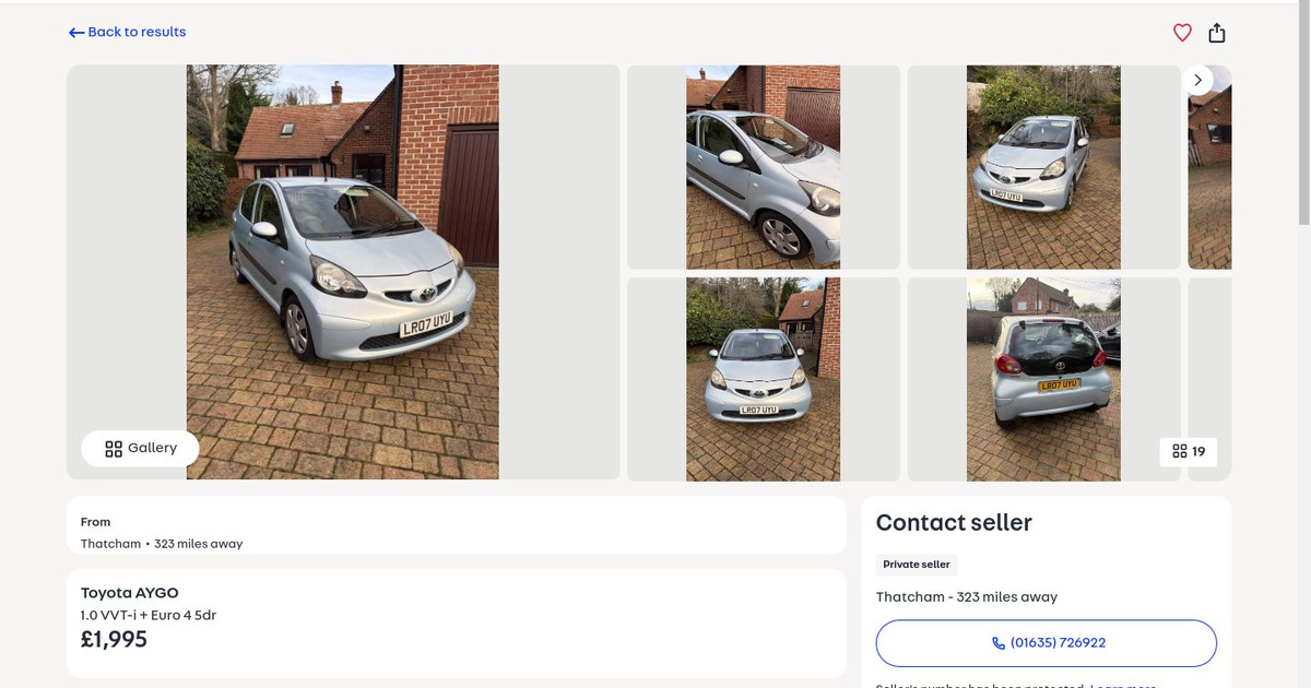 LR07 UYU | 2007 Toyota Aygo - Free History Check | UKCarData.co.uk