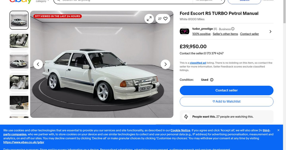 C806 SGV | 1985 Ford Escort - Free History Check | UKCarData.co.uk