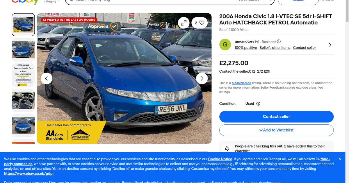 RE56 JNL | 2006 Honda Civic - Free History Check | UKCarData.co.uk